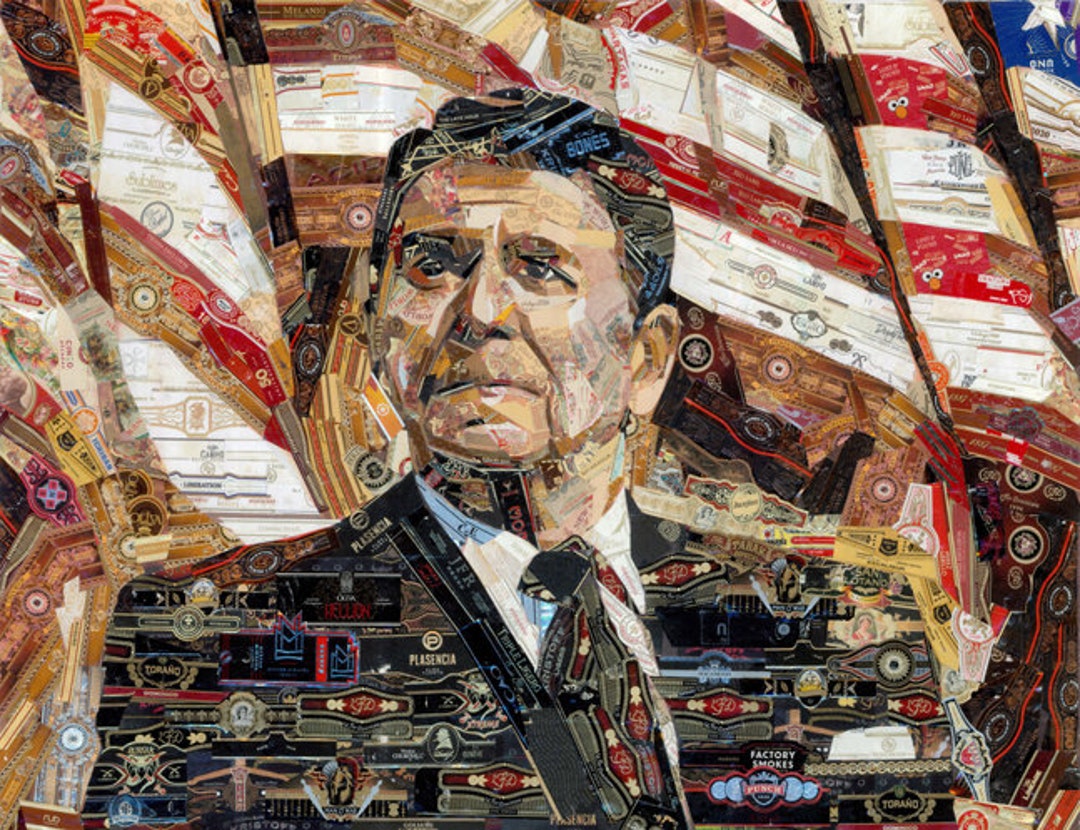 Ronald Reagan Cigar Band Collage - Etsy