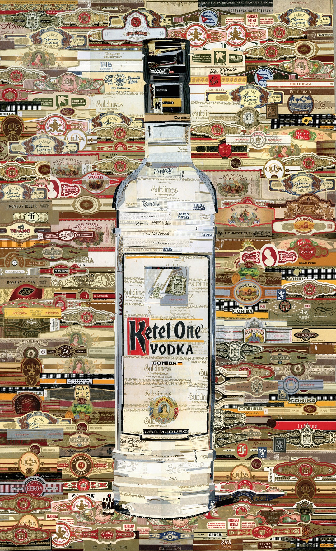 Cigar Art Collage Vodka Ketel One - Etsy