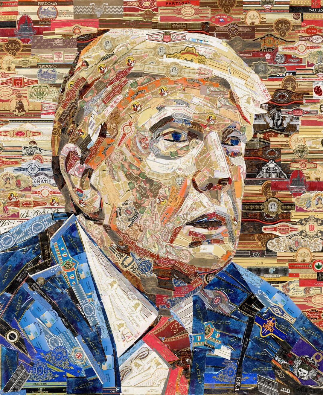 Make Walls Great Again Trump Cigar Art Print Cigar Band Portrait for ...