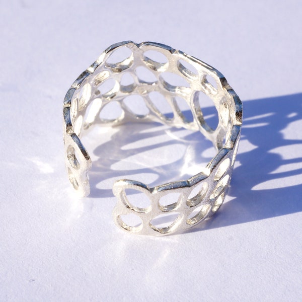 Hollow Silver Ring - Etsy