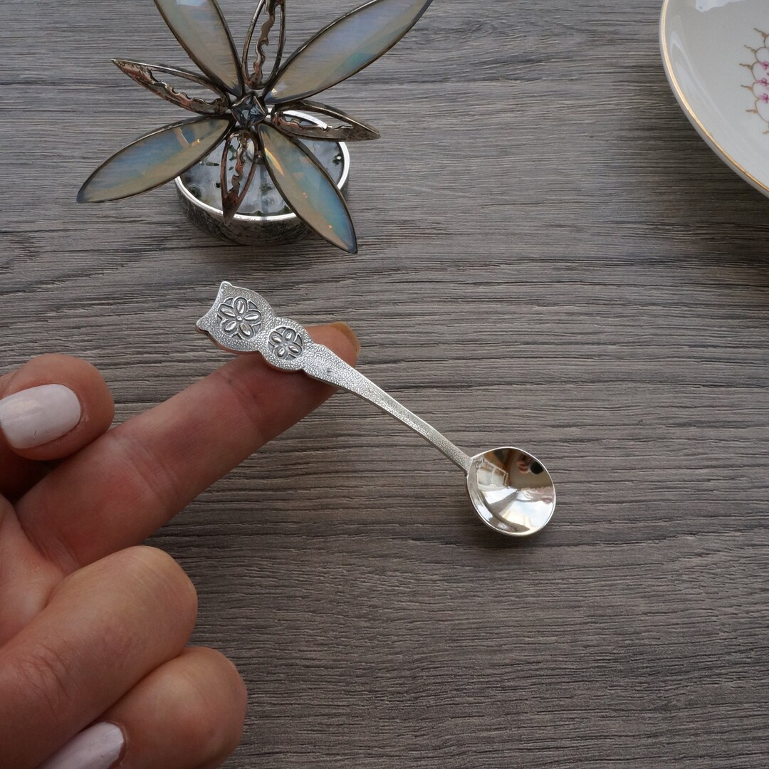 New Small Souvenir Spoon Vintage Style Round Teaspoon Ether Drop Spoon ...