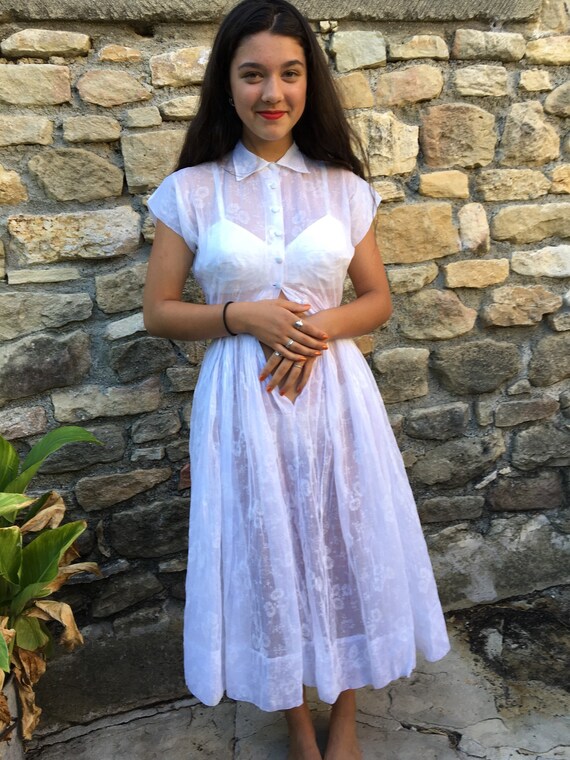 Vintage Organdie Dress - Etsy