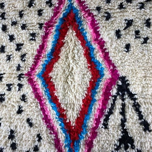 Custom Handmade Azilal Rug, Multicolored Wool Rug Traditional Moroccan ...