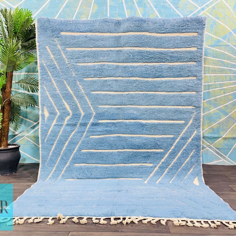 Blue Rug - Etsy