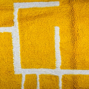 UNIQUE Yellow Area Rug, Plain Yellow Rug, Custom Yellow Moroccan Rug ...