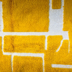 UNIQUE Yellow Area Rug, Plain Yellow Rug, Custom Yellow Moroccan Rug ...