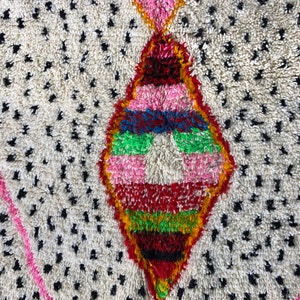 Custom Handmade Azilal Rug, Multicolored Wool Rug Traditional Moroccan ...