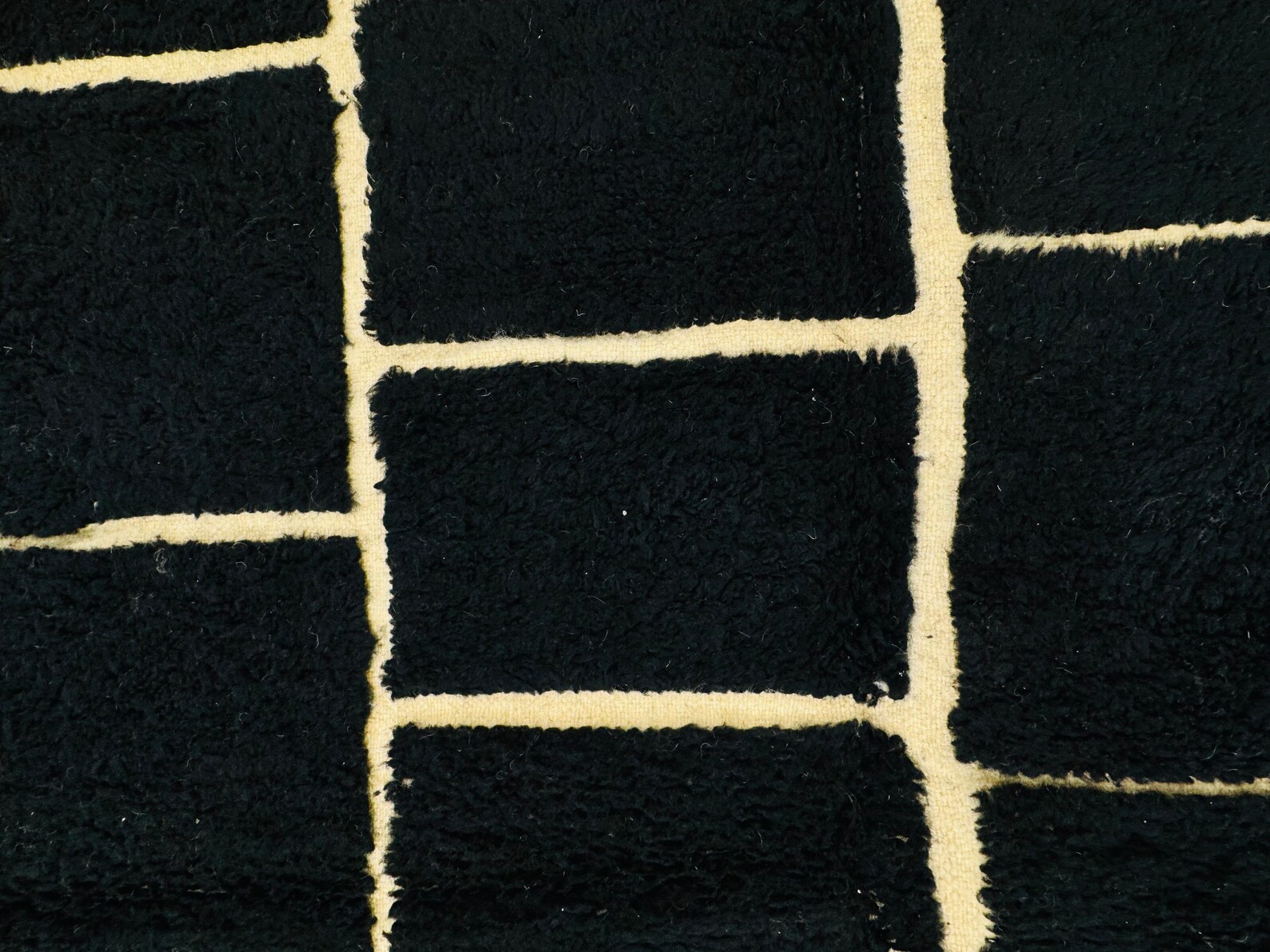 Black Moroccan Rug Tufted Black Rug Plain Black Rug Wool Berber Rug ...