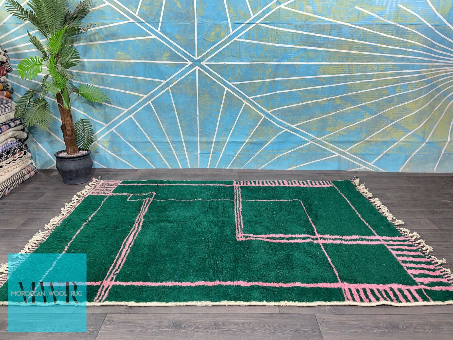 Green Rug Hand Woven Soft Green Rug for Living Room Custom All Sizes ...