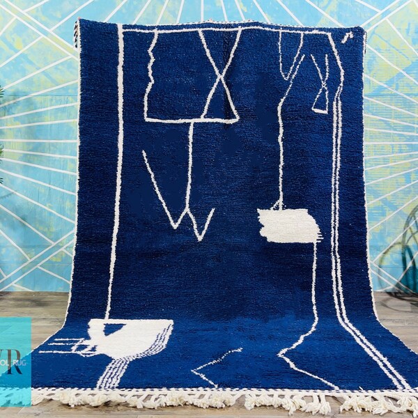 Blue Moroccan Rug - Etsy