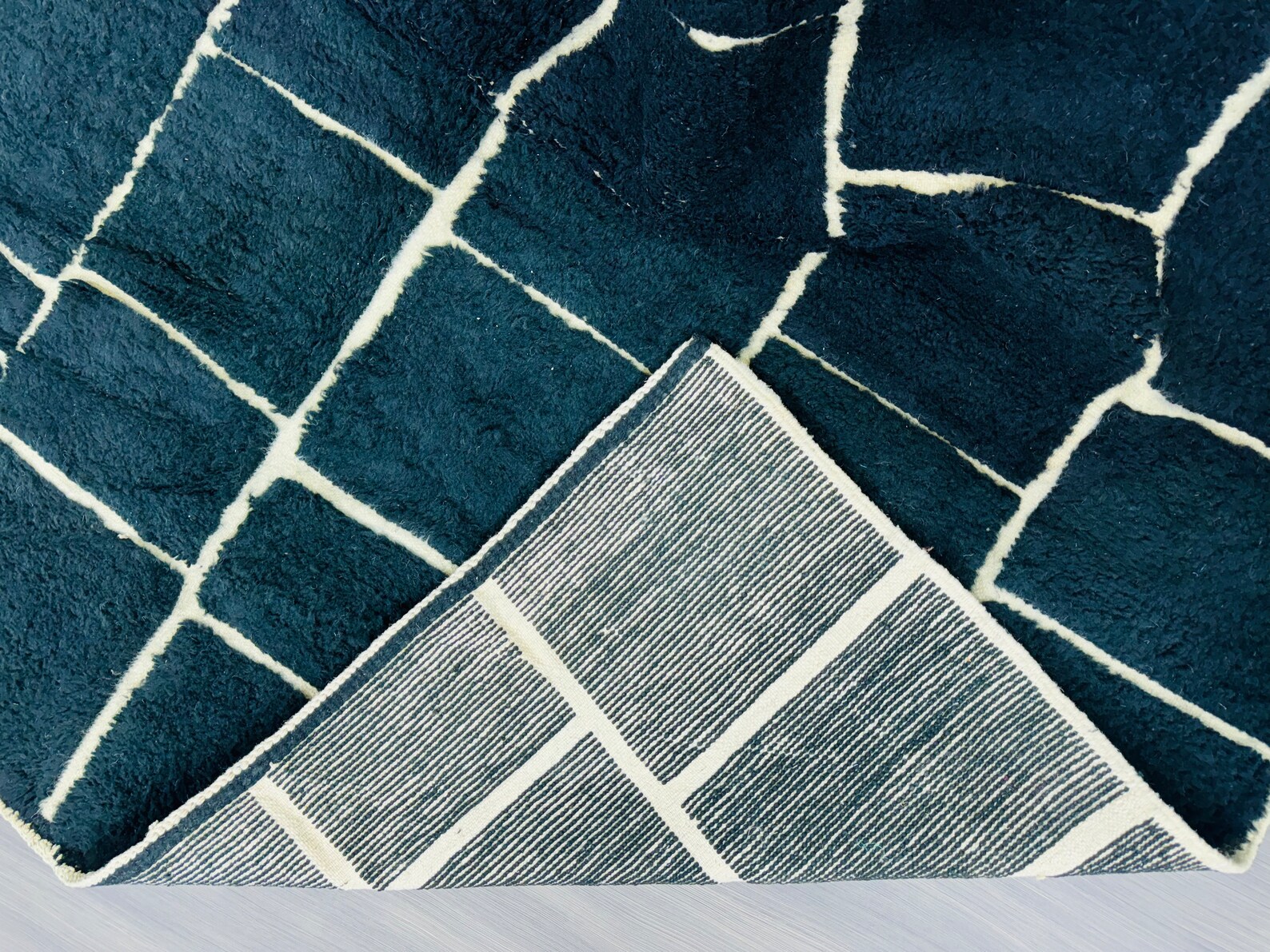 Black Moroccan Rug Tufted Black Rug Plain Black Rug Wool Berber Rug ...