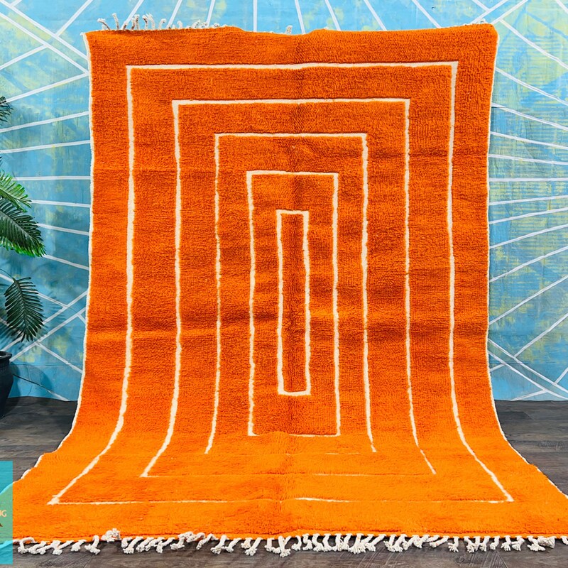 Orange Rug - Etsy