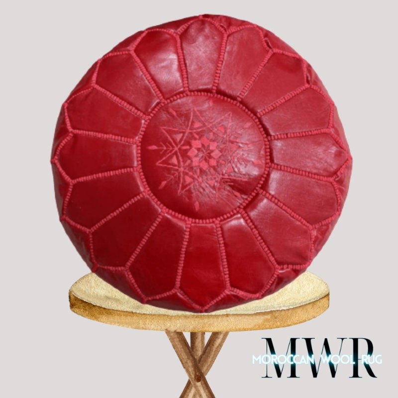 Red Pouf - Etsy