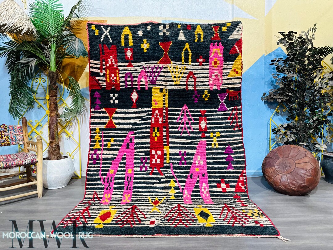 Traditional Berber Rug - Handmade Moroccan Wool Rug - Authentic ...