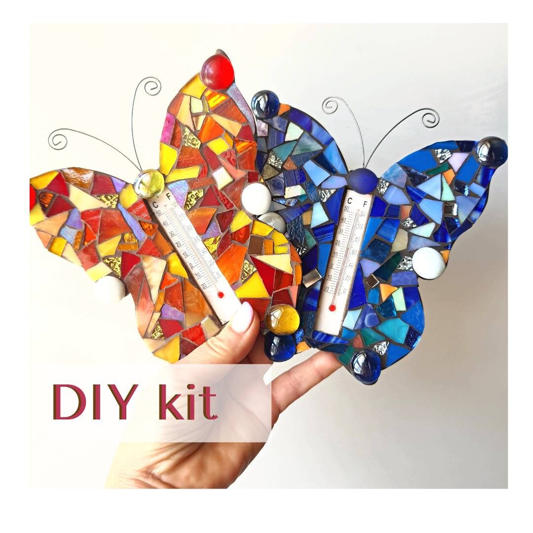 Butterfly DIY Mosaic Kit for Adults and Children, DIY Craft Set Two ...