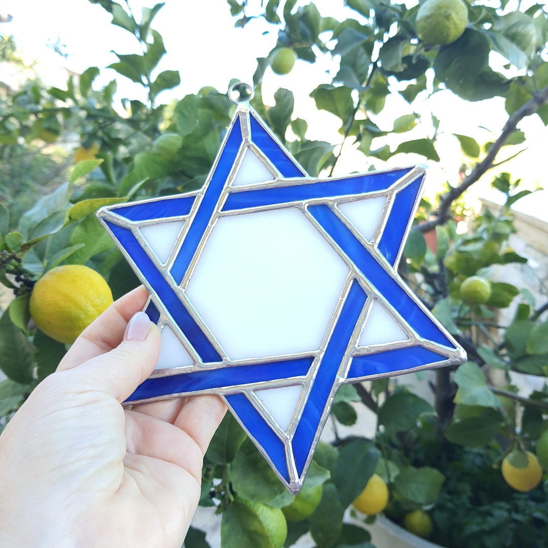 Star of David Stained Glass Suncatcher. Window Decoration and Perfect ...