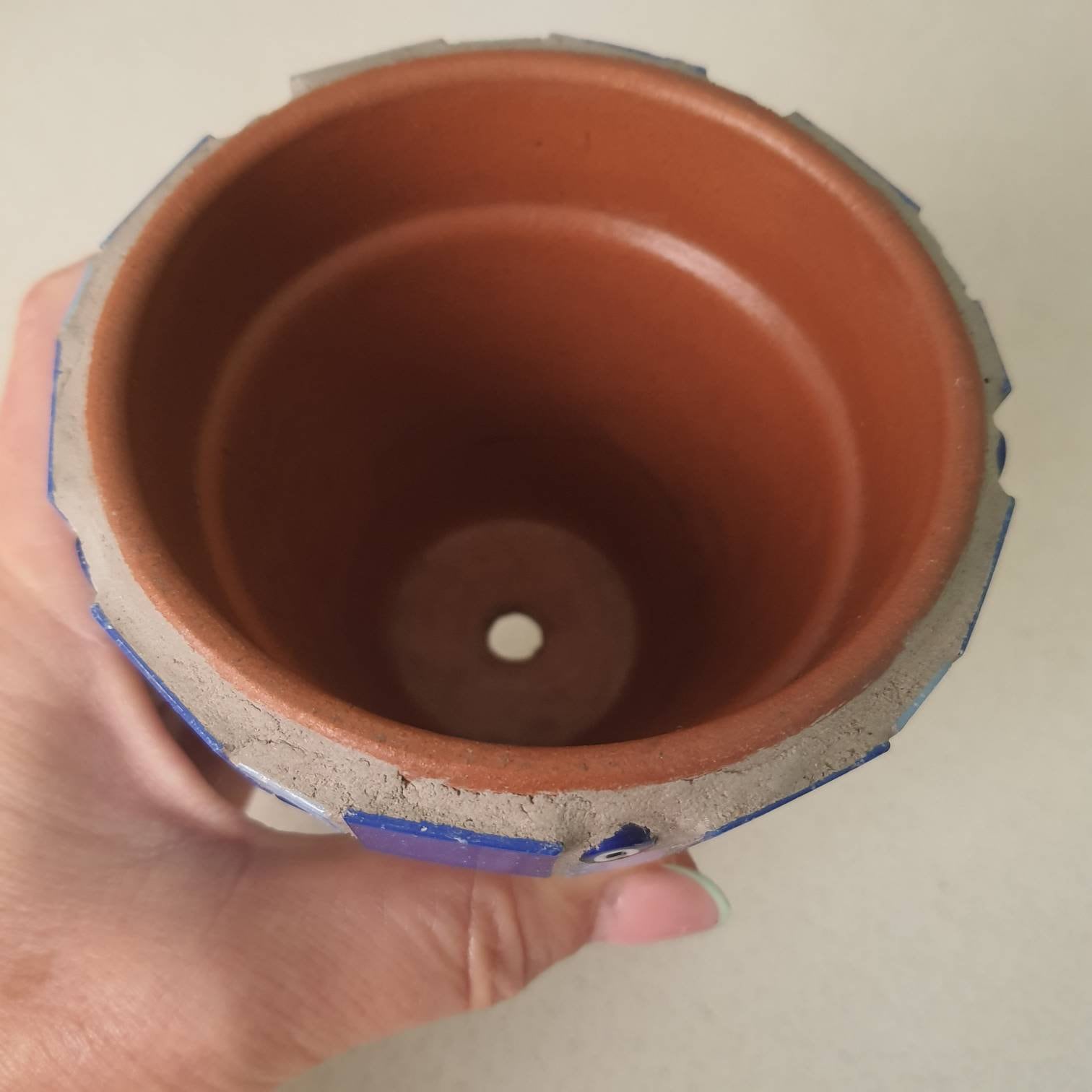 Blue Mosaic Planter Flower Pot - Etsy