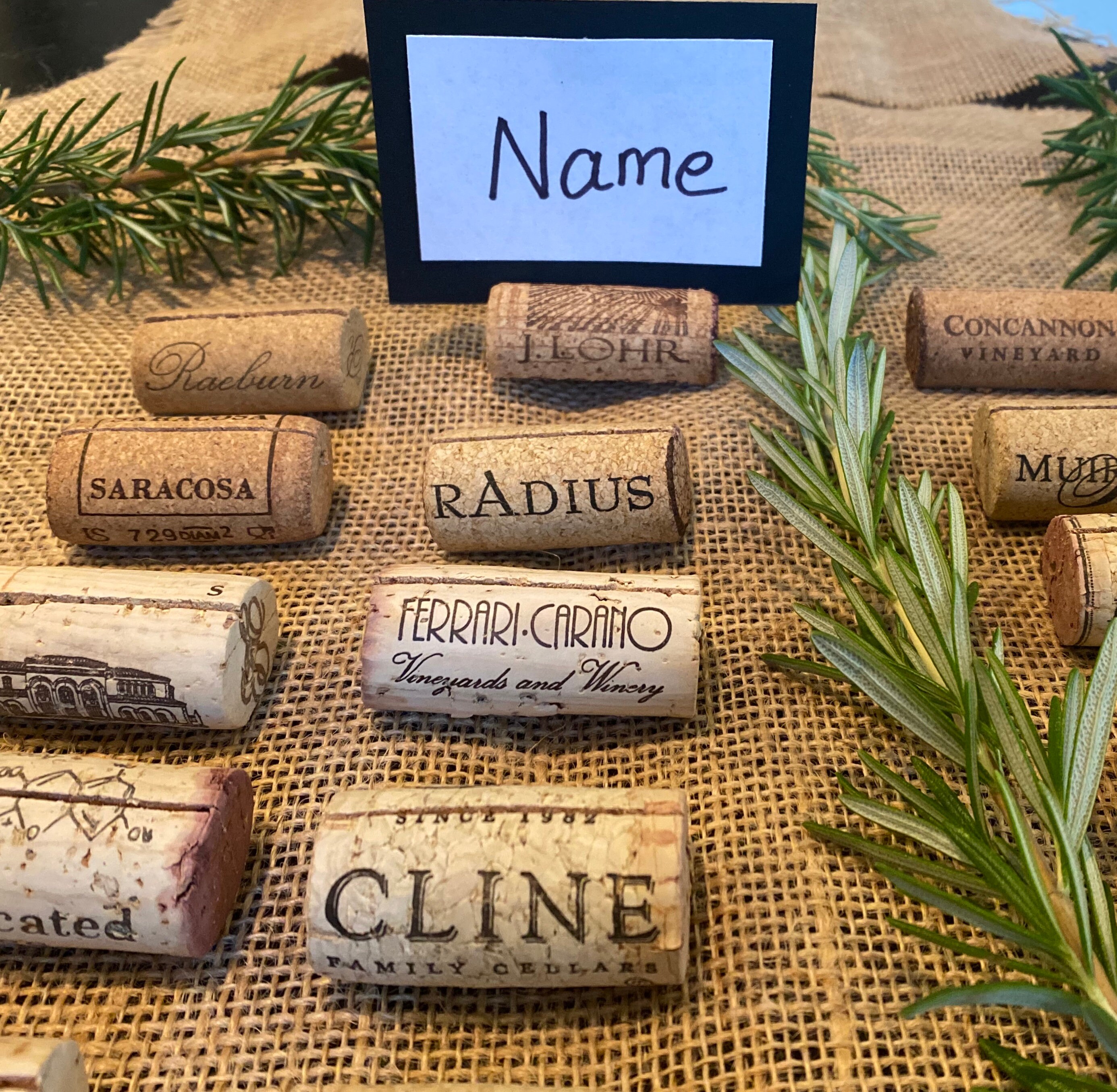 Wine Cork Place Card Holders/ Recycled Corks/ Wedding Place Card ...