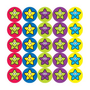 10mm Smiley Star Reward Stickers - Etsy