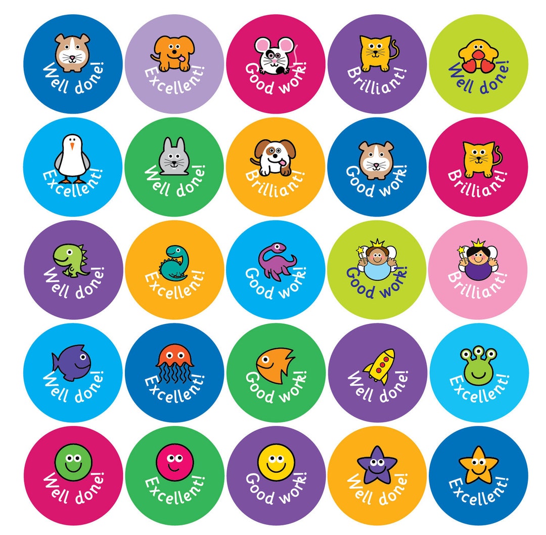 10mm Mixed Reward Reward Stickers - Etsy