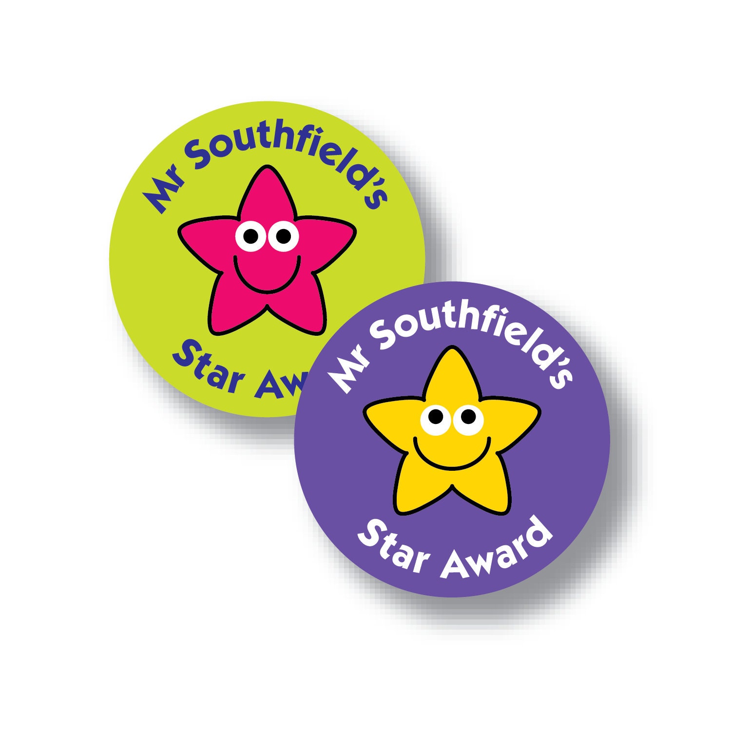 140 Personalised Star Award Reward Stickers | Etsy