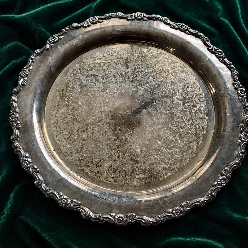 Silverplate Vintage Tray - Etsy