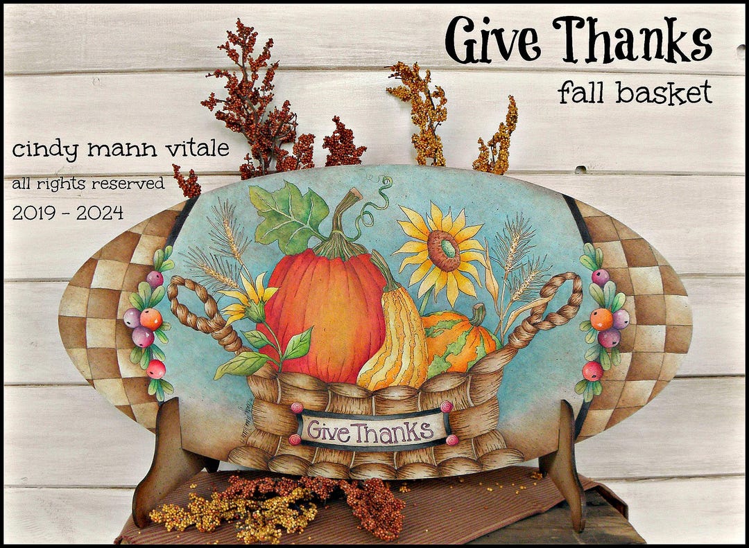 Give Thanks Fall Basket Digital Download Instructional Packet - Etsy