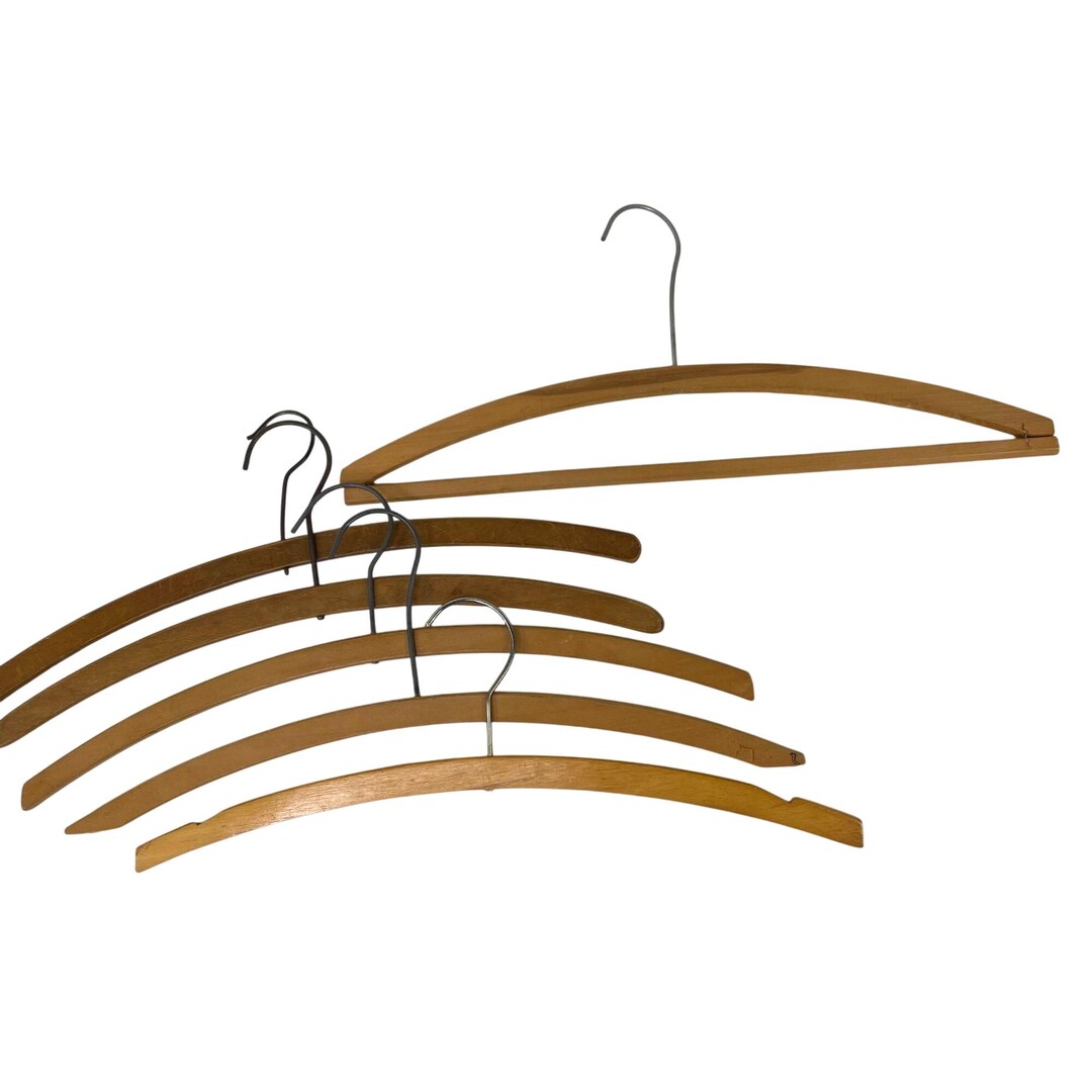 Bentwood Curved Wood Clothes Hangers Clothing Storage Display - Etsy