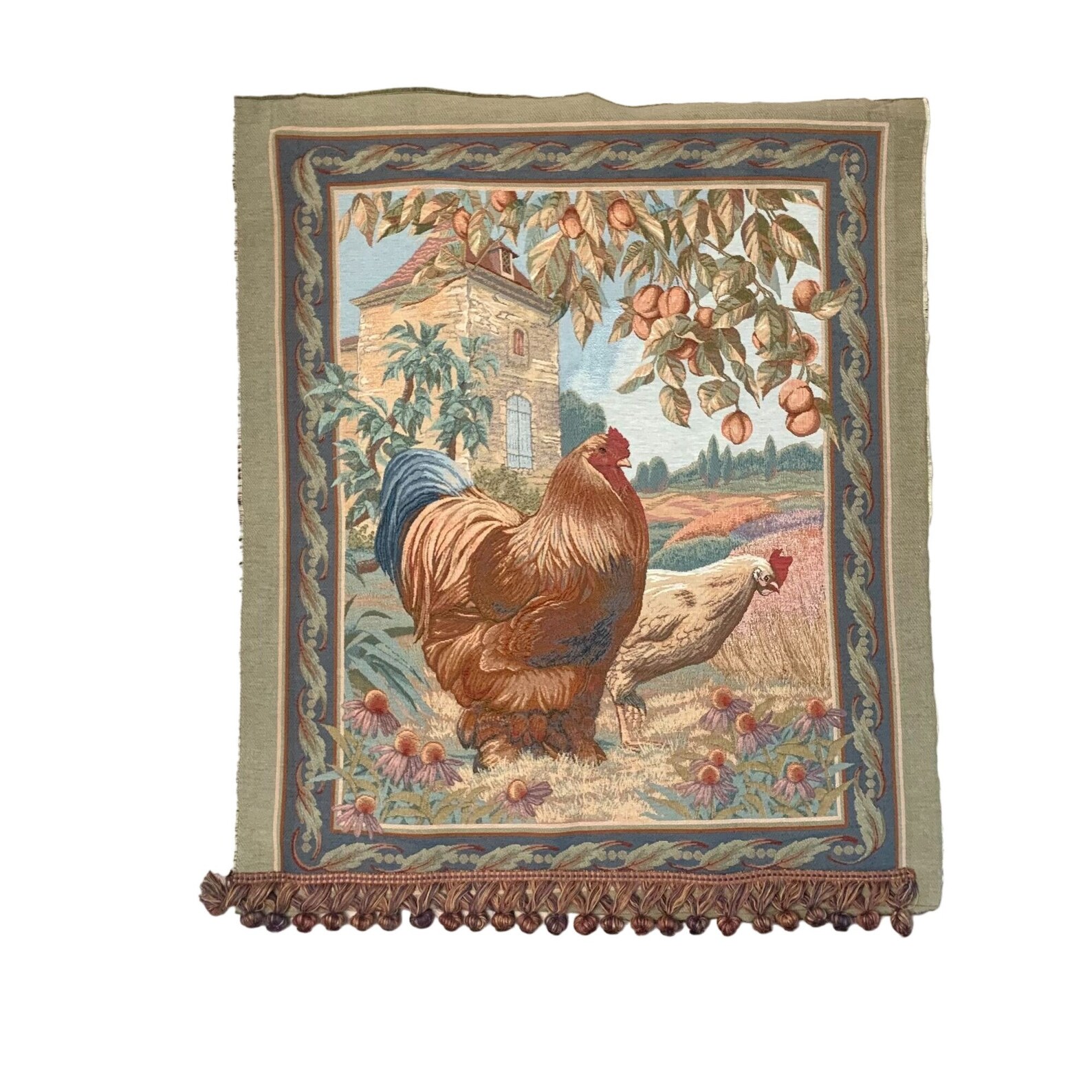 Large Rooster Wall Tapestry French Country Kitchen Vintage Farmhouse ...