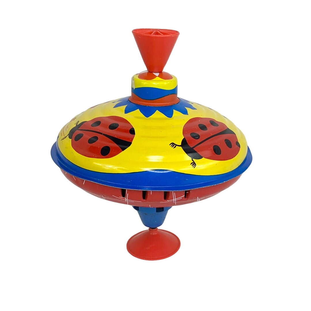 Colorful Ladybug Spinning Top LBZ W Germany Vintage Tin Toy - Etsy