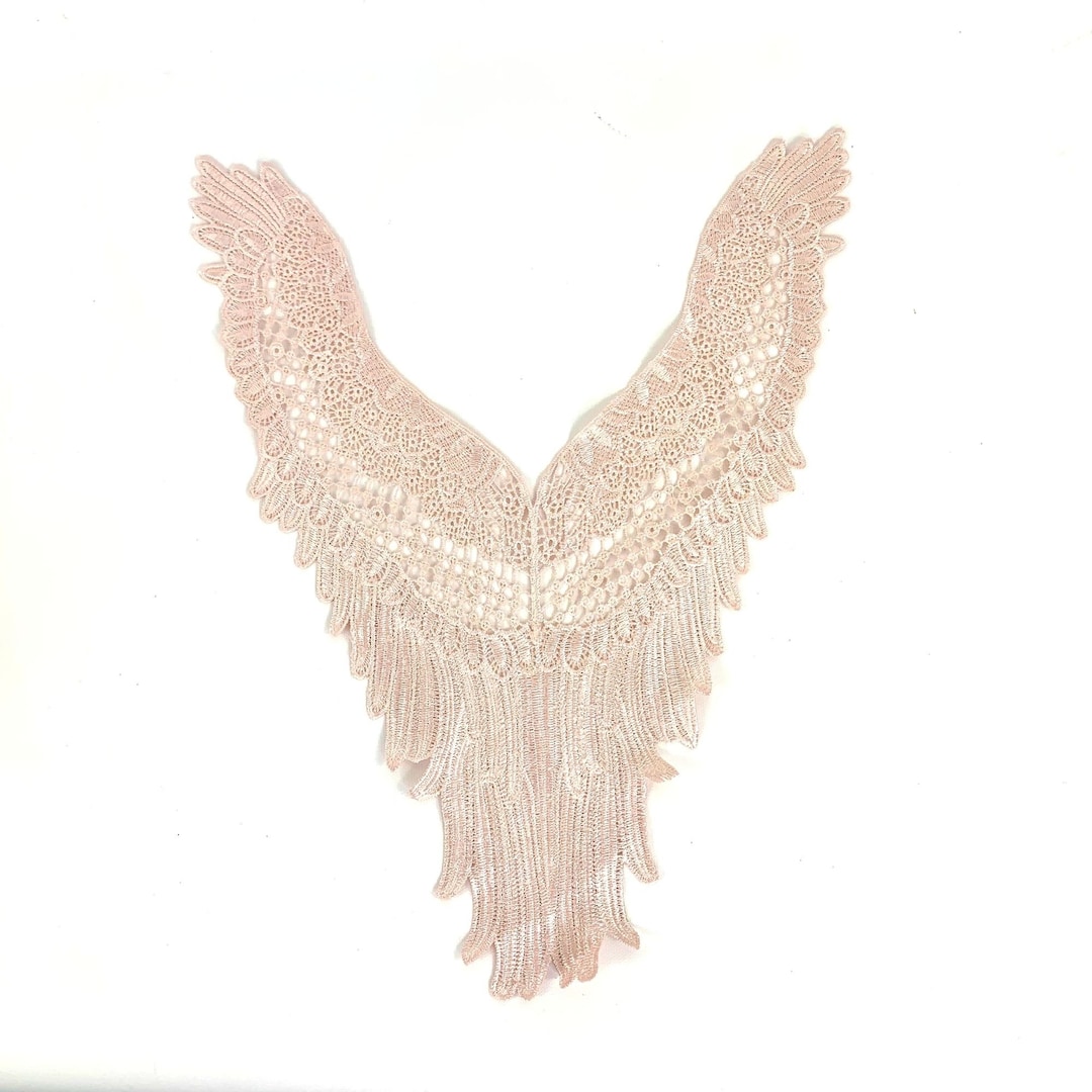 Large 18 Long Pale Rose Pink Vintage Lace Appliqué - Etsy