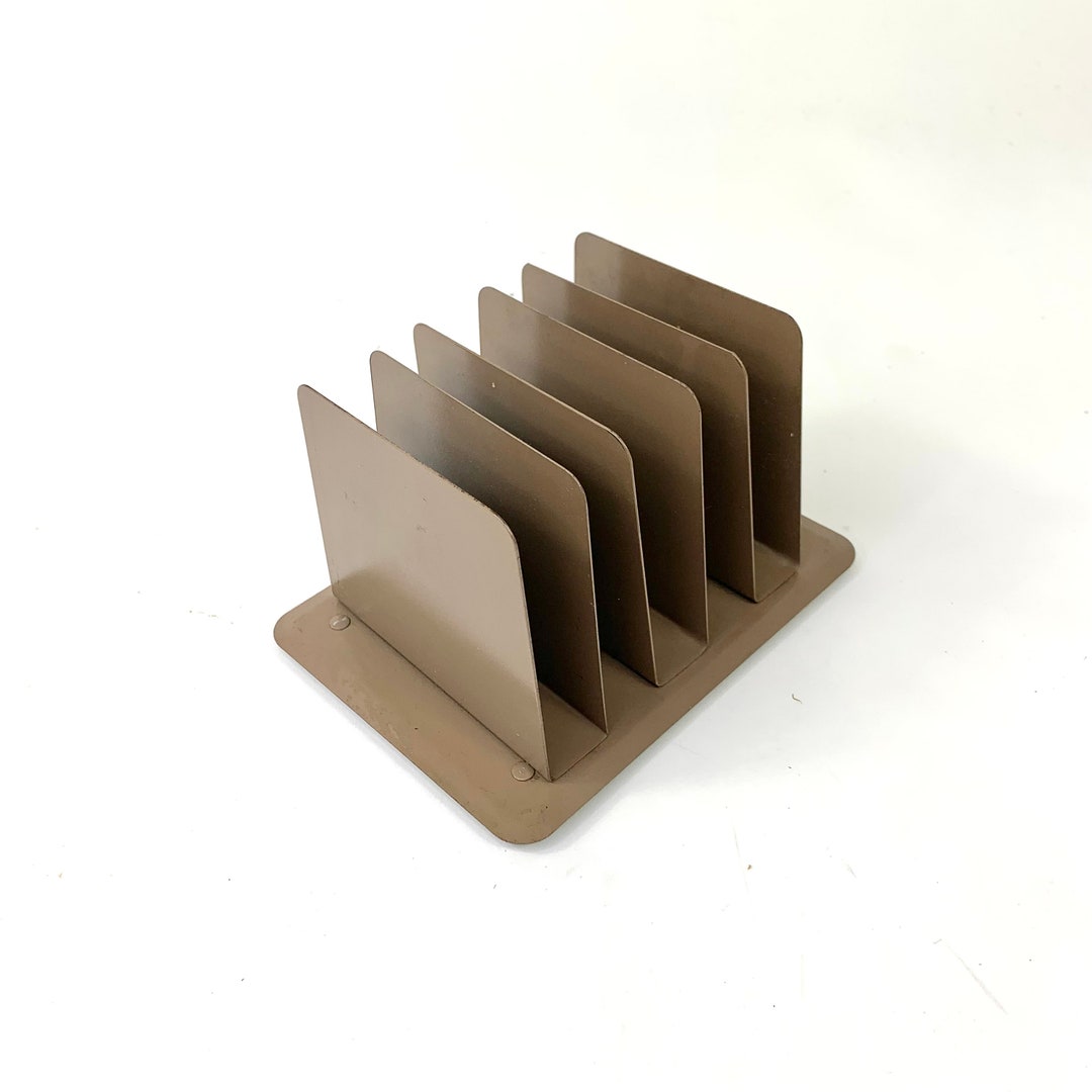 Beige Brown Sheet Metal Desk Organizer Industrial Letter File Holder ...