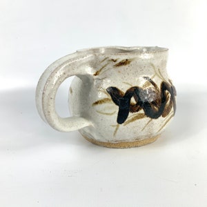 70s Vintage Stoneware Pitcher Art Pottery Squiggle Wave - Etsy