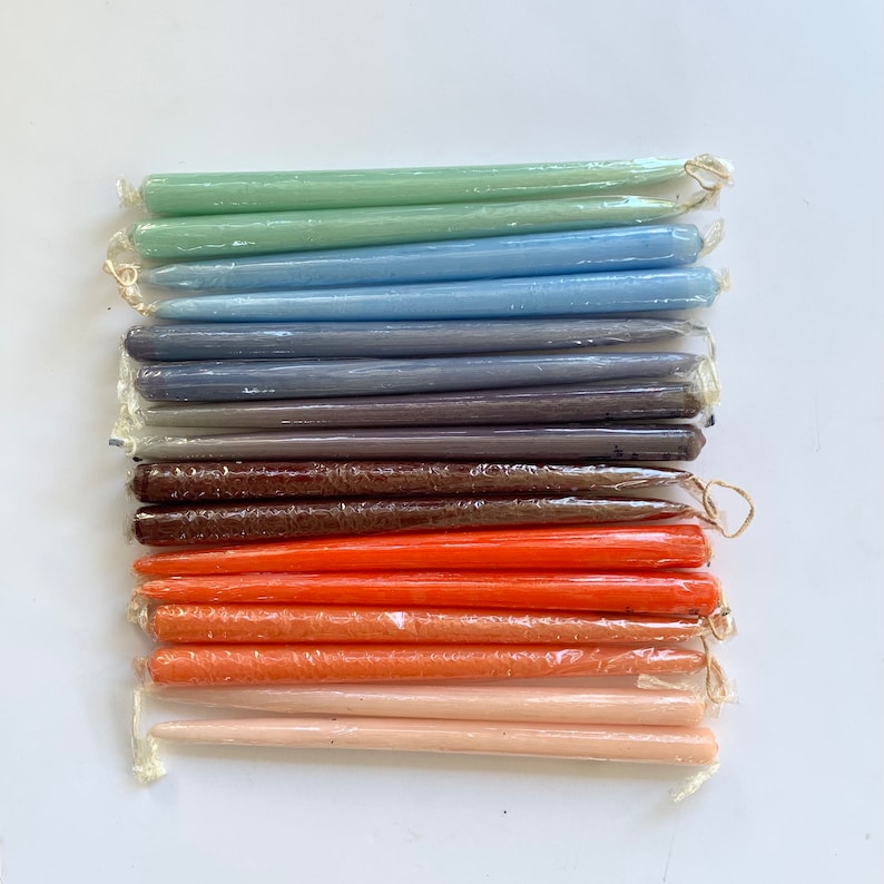 70s Vintage Hand Dipped Taper Candles Bluegate Color Choice 12 Inch ...