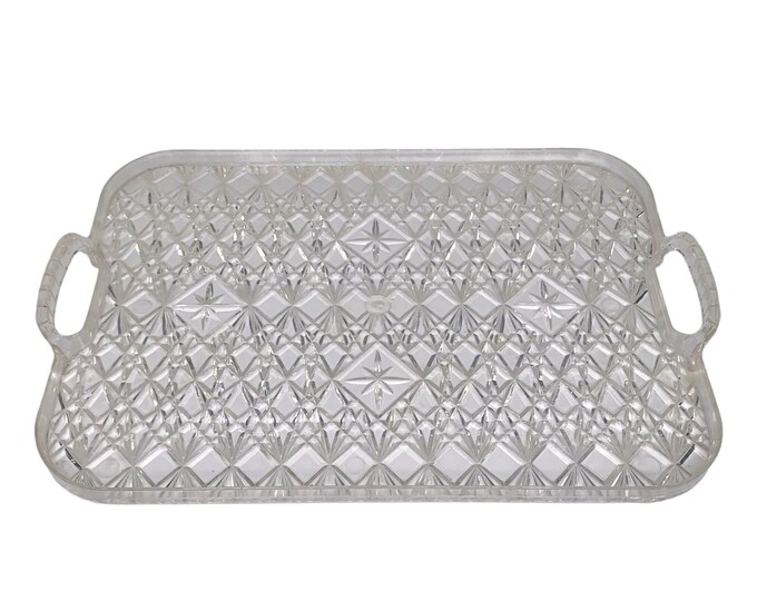 Large Midcentury Starburst Clear Plastic Tray 60s to 70s Vintage - Etsy