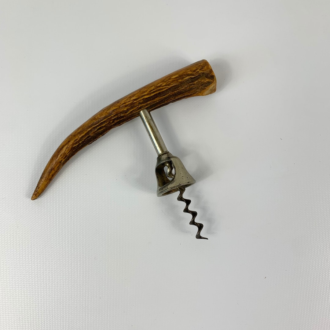 Horn Antler Corkscrew Wine Bottle Opener Vintage Barware - Etsy