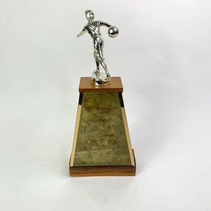 60s Vintage Bowling Trophy Midcentury Modern Wood Brass - Etsy