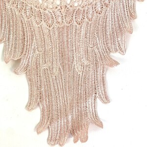 Large 18 Long Pale Rose Pink Vintage Lace Appliqué - Etsy