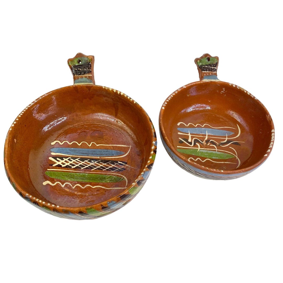 Mexican Redware Pottery Nesting Pans Vintage Decorative Terracotta - Etsy