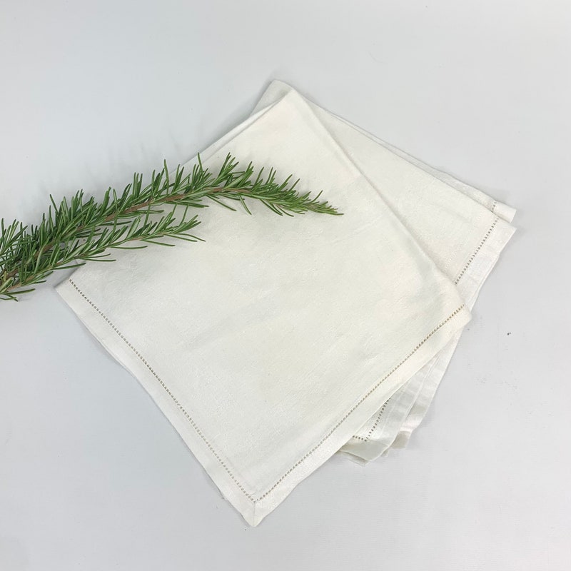 White Linen Napkins - Etsy