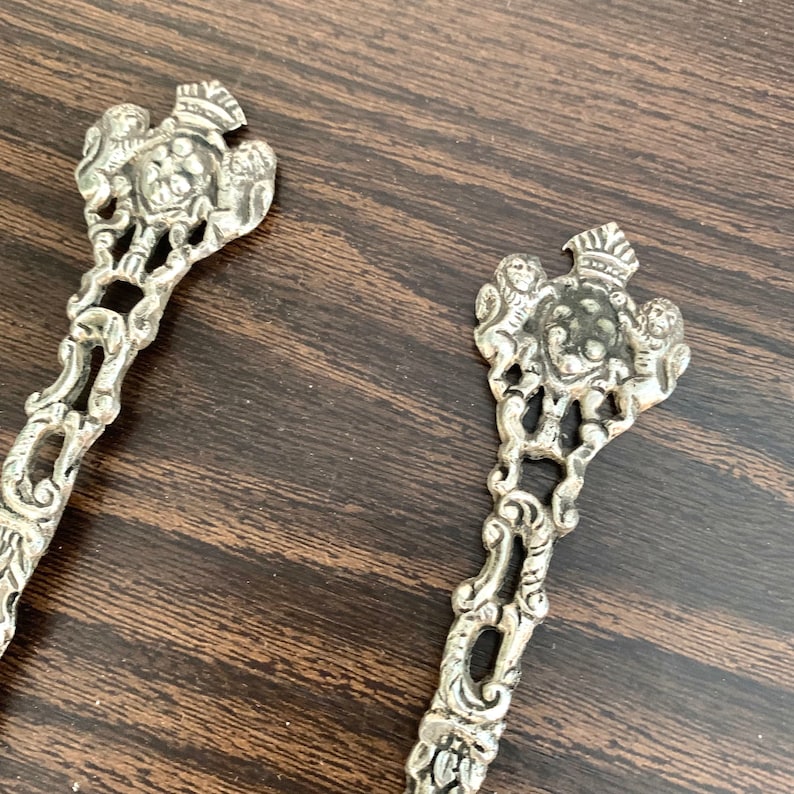 Ornate Italian Silver Plate Salad Serving Set Fork and Spoon - Etsy