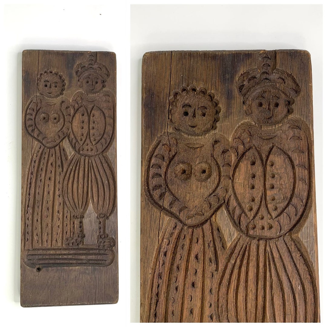 Antique Carved Wood Gingerbread Cookie Mold Couple Dutch Springerle - Etsy