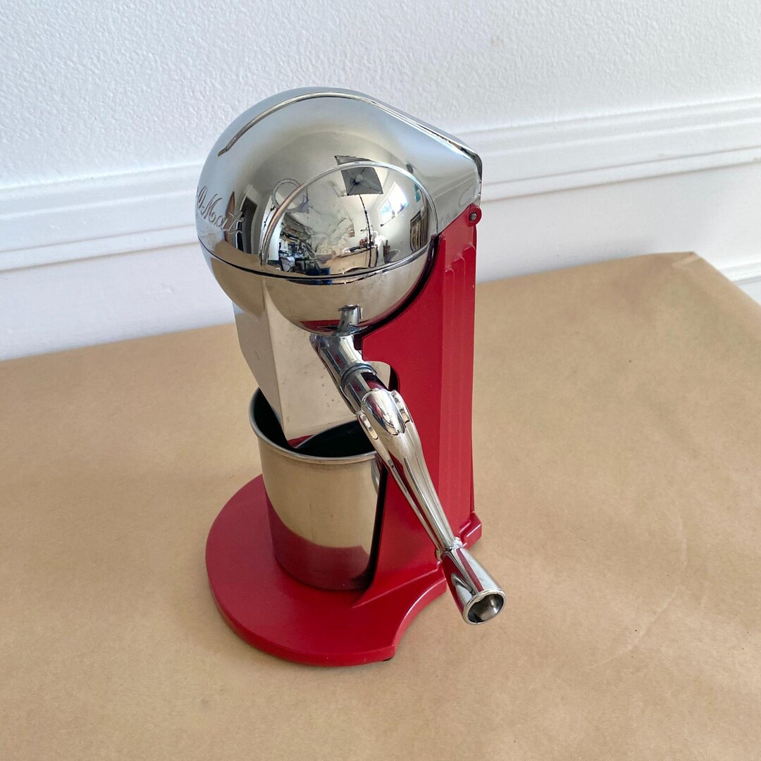Retro Art Deco Style Red Metal Ice Crusher Metrokane Ice-o-mat 80s Does ...