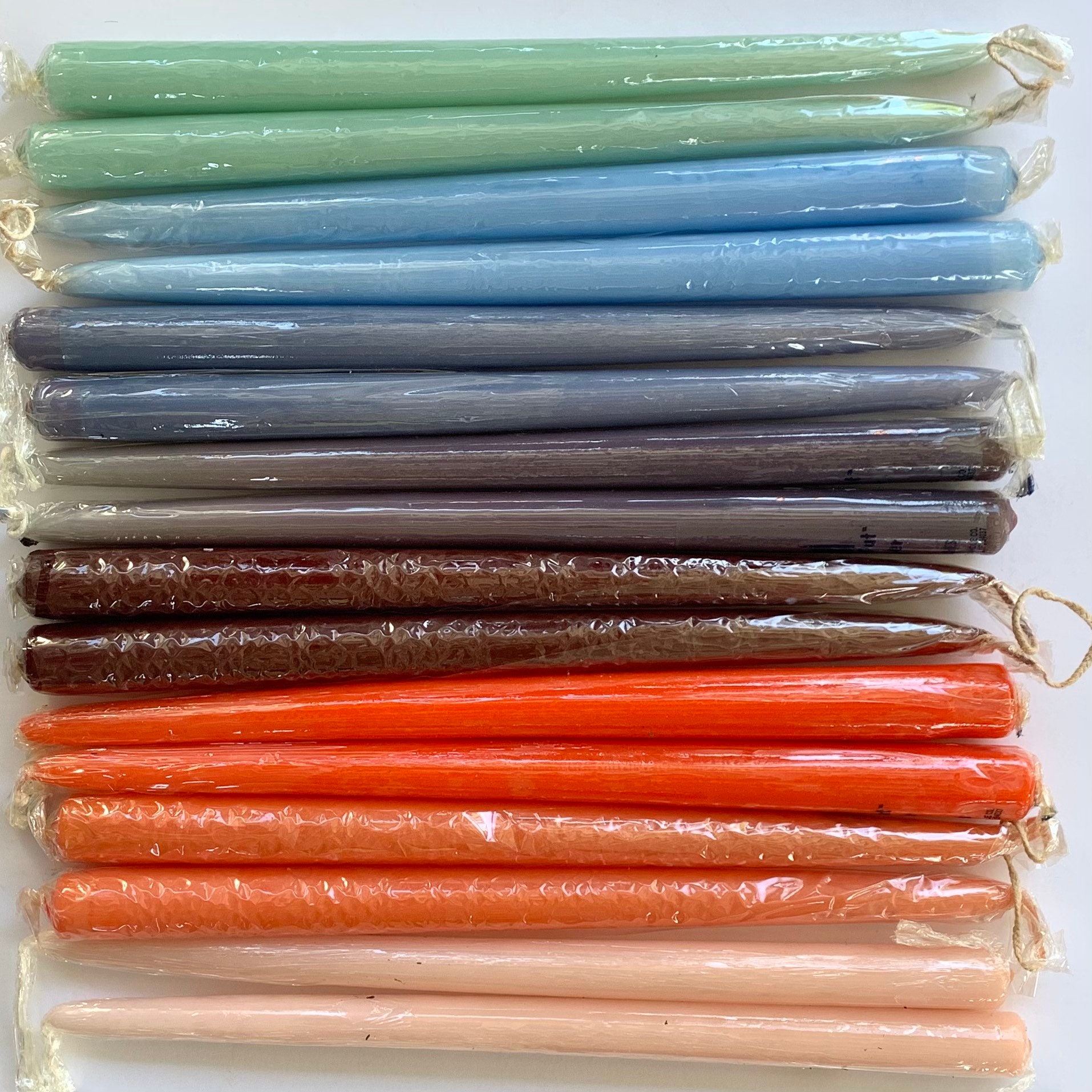 70s Vintage Hand Dipped Taper Candles Bluegate Color Choice 12 | Etsy