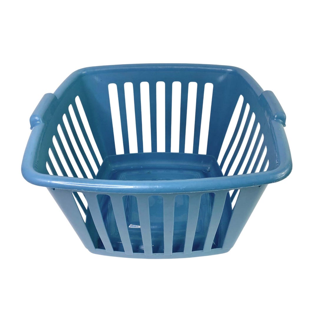 Country Blue Vintage Laundry Basket Frem Corp 36 Qt Heavy Duty - Etsy
