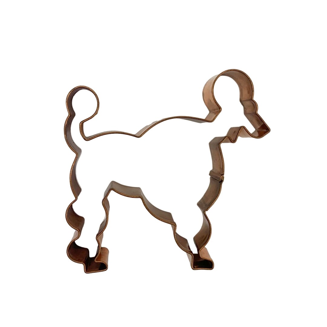 Large 4.5 Inch Solid Copper Poodle Shape Cookie Cutter Dog - Etsy