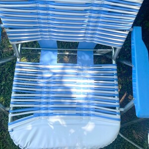 Jelly Tube Folding Aluminum Lawn Camp Chairs Baby Blue Beach Palm Trees ...