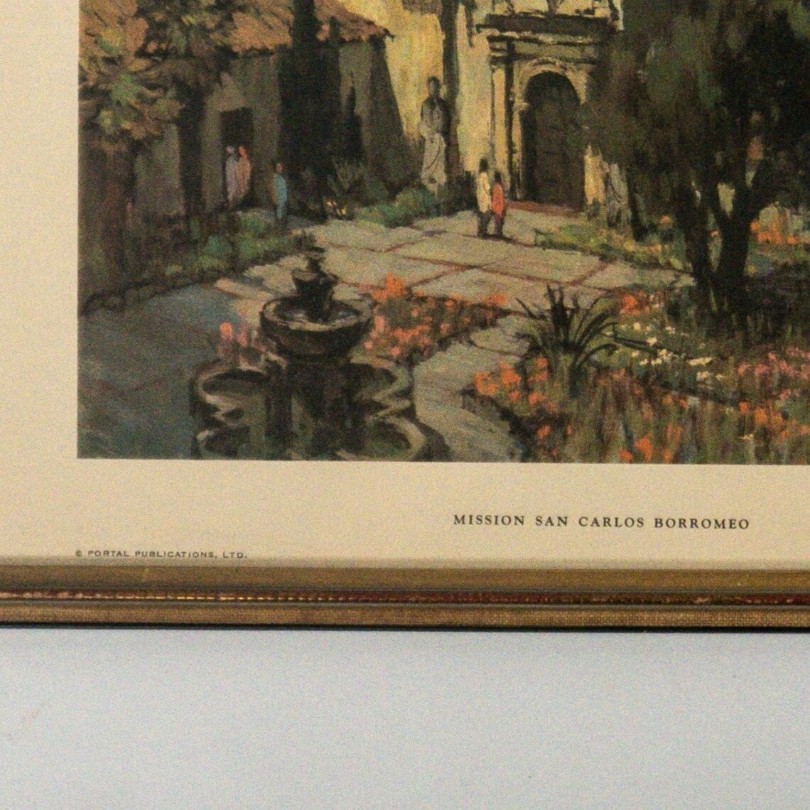 Mission San Carlos Borromeo Impressionist Art Print 60s Vtg - Etsy