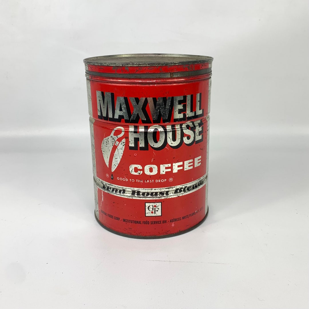 Maxwell House Coffee 2 Pound Red Tin Key Wind Vend Roast Blend ...