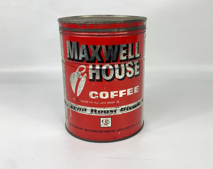 Maxwell House Coffee 2 Pound Red Tin Key Wind Vend Roast Blend ...